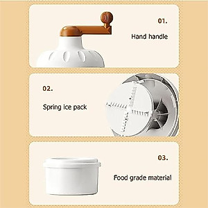 DIY Manual Shaved Ice Chopper, with 4 Ice Cube Molds, Snowcone Maker Thick Blade, Safe and Labor Saving, Snowcone Maker, Making Snowcones Ice Cream and Slushy