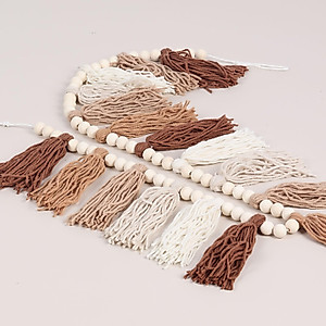 Boho Tassel Garland Terracotta Rainbow Tassel Wall Hanging Decor for Boho Party Classroom Nursery Kids Bedroom Dorm Office Birthday Baby Shower Wedding Decor