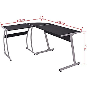 YUHI-HQYD Corner Desk,Computer Desk,Gaming Desk,Home Office Desks,Studio Desk,Desk Corner Computer Desk Gaming Table Workstation for Home Office, L-Shaped Black.