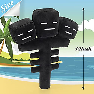 Yeeqoux 12 Inch Wither Plush, Craft Wither Storm Plush Soft Stuffed Animals Plushies Birthday Halloween for Collectible Decorat for Kids Game Fans