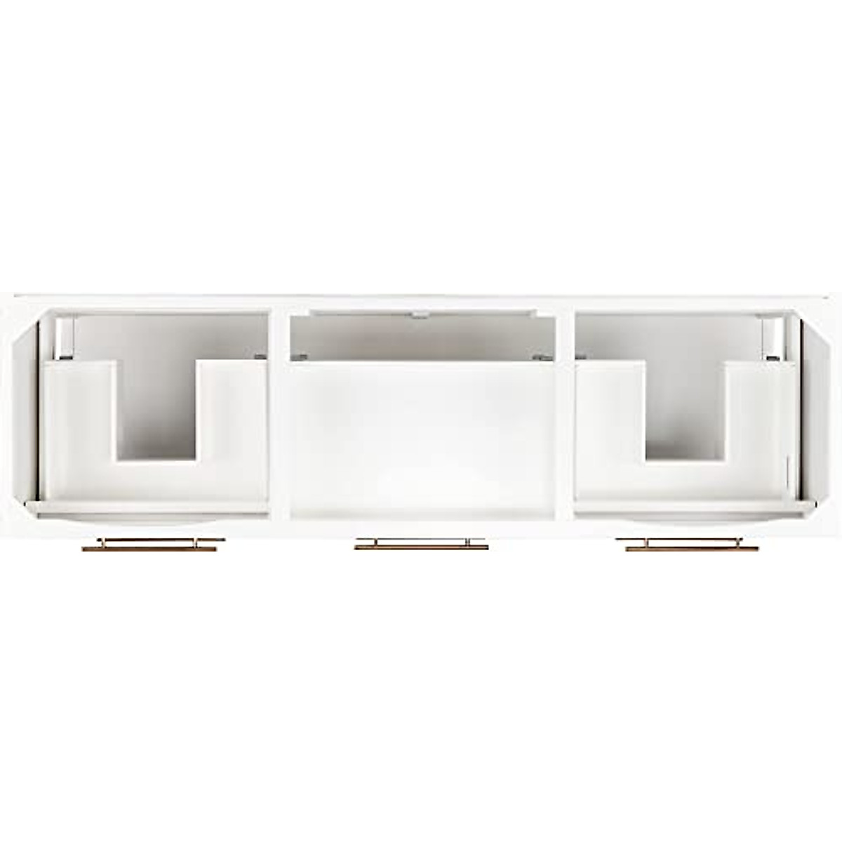 Signature Hardware 953332-72-RUMB-8 Robertson 72" Free Standing Double Vanity Cabinet Set with Mahogany Cabinet, Vanity Top and Rectangular Undermount Sinks - 8" Faucet Holes