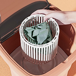 Portable Washing Machine, 15L Foldable Mini Washing Machine & Dryer Combo, Mini Washer for Socks, Baby Clothes, Towels, Underwear, Small Items, Apartment, Dorm, (US Plug 110V)