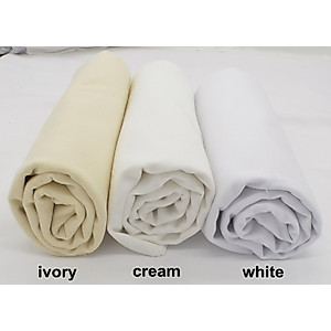 iNee 100% Cotton Fabric for Embroidery, Embroidery Fabric Cotton, 20 by 60-Inch, Cream