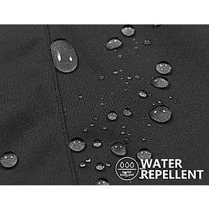 Little Donkey Andy Women's Lightweight Hooded Softshell Jacket for Running Travel Hiking, Windproof, Water Repellent Black Size L