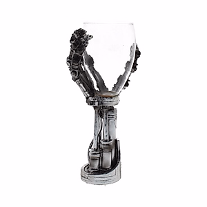 Nemesis Now B1457D5 Terminator Hand Goblet 19cm Silver, Resin w/Stainless Steel Insert