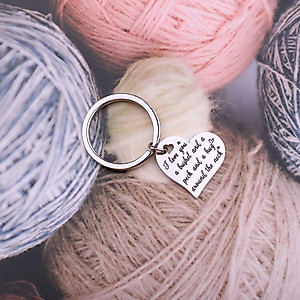 Heart-shaped Pendant Keychain I love you a bushel and a peck Gifts for Women Girls (KEYCHAIN)