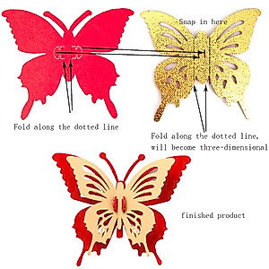 Chinese Traditional Wedding Decorations,Double Happiness,Flannel Paper-Cut 3D Three-Dimensional Bridal Room Decorations, Free About 100Double Happiness Stickers(Magpie)