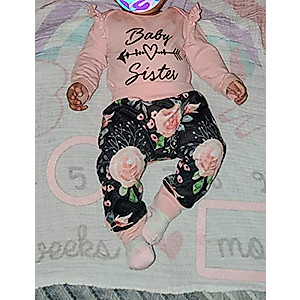 KANGKANG Newborn Baby Girl Clothes Cute Baby Girl Outfits Print Pattern Ruffled Bodysuit Floral Pants with Headband 3Pcs Set Newborn Baby Girl Outfit