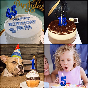 Blue Birthday Candles 1 Candle 1st One Year Cake Bady Roman Numberal Cool Number Candle No 10 11 12 13 14 15 16 17 18 19
