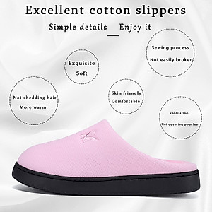 Memory Foam Slippers for Women's and Men's Casual House Shoes (PinkOrange,Women9-10/Men7-8)