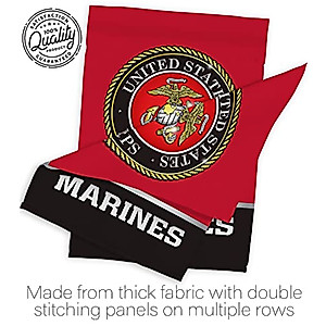 US MILITARY United State Garden Flag Armed Forces Marine Corps USMC Semper Fi American Military Veteran Retire Official House Decoration Banner Small Yard Gift Double-Sided, Made in USA