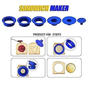 Donut Cutter Maker Mould Doughnut Desserts Bread Cookies Cutter Maker Mold with Dipping Plier for Frying, Sandwich cutters for Kids, Sandwich Cut and Seal for Boys and Girls