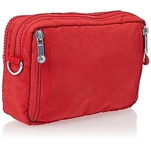 Kipling Womens Women's Merryl 2-in-1 Convertible Bag, Removable Shoulder Strap, Nylon Crossbody Bag, Cherry Tonal, 7.75 L x 5 H 3 D US