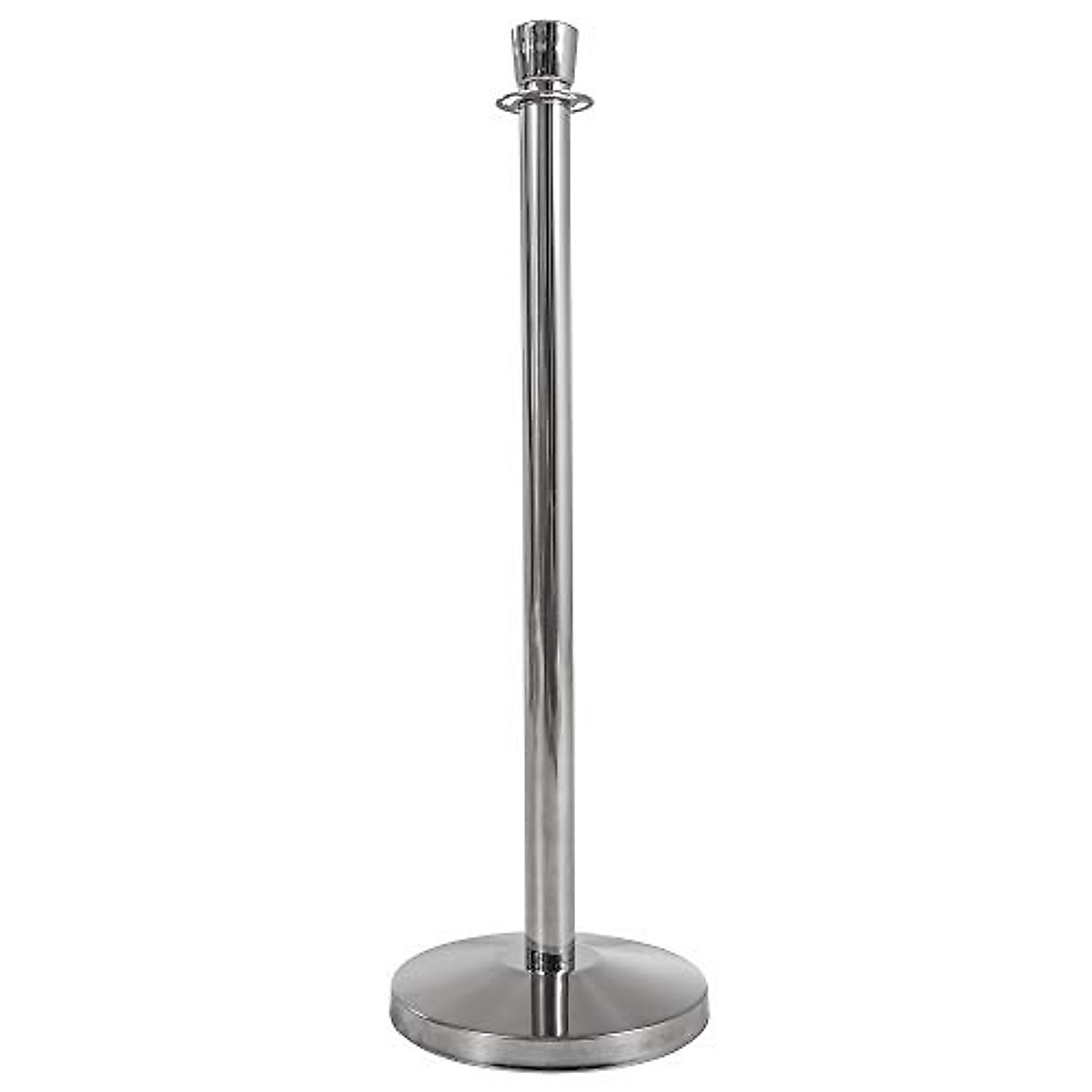 US Weight - U2140 Premier Chrome Post and Black Velvet Rope Crowd Control Stanchions