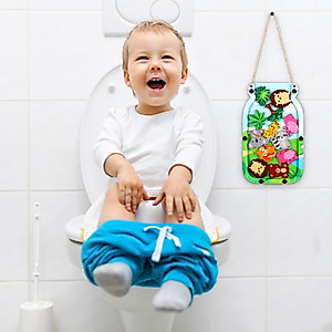 Treela Jungle Animal Reward Mason Jar for Kids Bulletin Board Reward Chart Set Sweet Toddlers Potty Training Jar Behavior Chart for Classroom Decor Responsibility Management Tool (7.87x4.72 Inch)