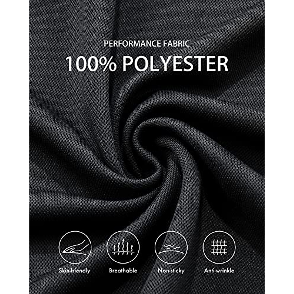 Hebepol Men's Polo Shirt, Short and Long Sleeve Tactical Shirts, Lightweight Work Golf Shirts, Outdoor UPF 50+ Pique Shirt