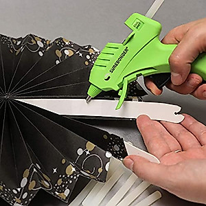 Surebonder Ultra Low Temperature Cool Shot Mini Glue Gun, Compact Size, Extra Safe at 10 Watts, Bonds Delicate Materials Like Paper, Fabric, Foam, Flowers, 12 Sticks Included (Plus Series KD-160FKIT)