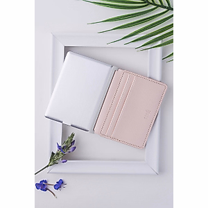 Xoopar Iné Power Wallet 3,000 mAh Ultra Thin 4-RFID Credit Card Slots Recycled Leather & Brushed Aluminum (Sweet Pink)