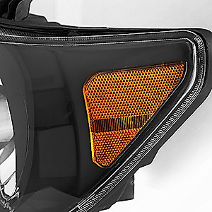 AKKON - For Toyota Tundra OE Replacement Black Headlights Driver/Passenger Head Lamps
