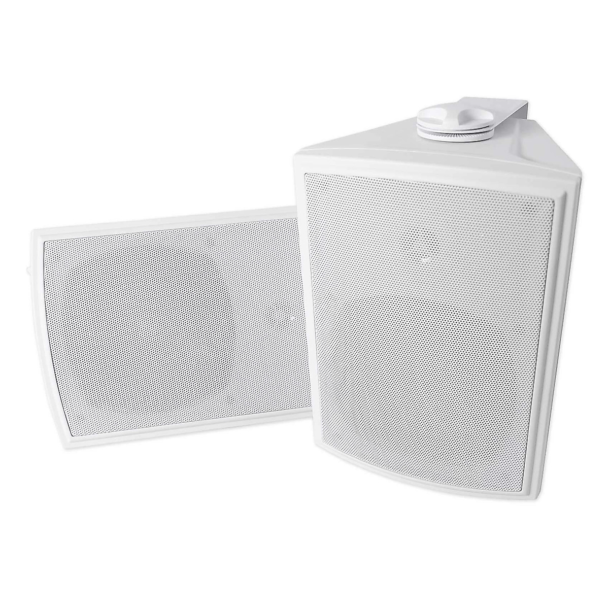 Rockville Pair HP5S 5.25" Outdoor/Indoor Home Theater Speakers w/Swivel Bracket, White