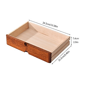 LEYT Wooden Desktop Storage Box with 3 Drawers, Office Supplies A4/Receipt File Organizer, Flat File Cabinet (Color : B)