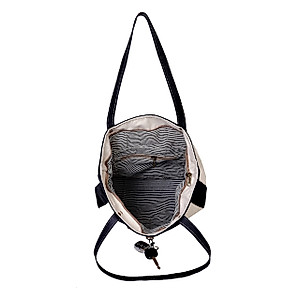 CREATIVE LEATHER ART CLA Upcycled Canvas & Cowhide Tote Bag (Tote Bag 1)