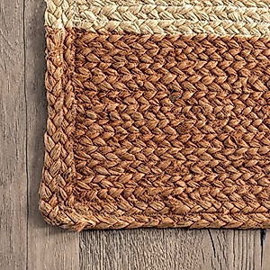 nuLOOM Katy Modern Braided Jute Area Rug, 4x6, Brown