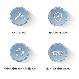 SooGree Sports Glasses for Men Womens,Protective Eyewear Sunglasses Racquetball Sports Cycling Glasse(Blue frame White pad),Anti Fog Shock Absorption with Adjustable Strap