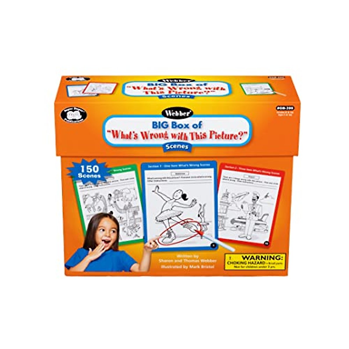 Super Duper Publications | Webber® Big Box of “What’s Wrong with This Picture?” Scenes | Critical Thinking Skills | Speech and Language Resource
