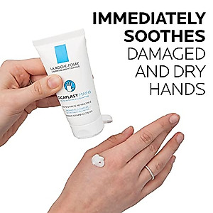 La Roche-Posay Cicaplast Hand Cream, Instant Relief Moisturizing Hand Lotion for Dry Hands, Shea Butter Lotion for Dry Cracked Hands, Non Greasy, Fragrance Free, 1.69 Fl Oz (Pack of 1)