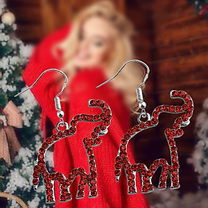 AKTAP DSthera Jewelry Greek Sorority Gift Elephant Bracelet Sorority Keychain For Women (Elephant charm Earring)