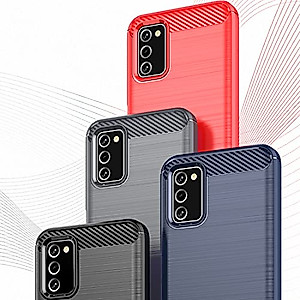 Osophter for Galaxy A03S Case,Samsung A03S Case with 2pcs Screen Protector Shock-Absorption Flexible TPU Rubber Protective Cell Phone Cover for Samsung Galaxy A03S US(Black)