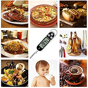 Meat Food Candy Thermometer, Probe Instant Read Thermometer, Digital Cooking Kitchen BBQ Grill Thermometer with Long Probe for Liquids Pork Milk Yogurt Deep Fry Roast Baking Temperature