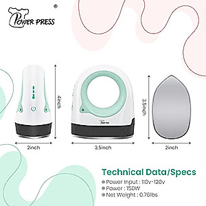 PowerPress Mini Heat Press Machine, Portable Heat Press Easy for T-Shirts, Shoes, Hats, Small Iron-on Vinyl Projects (Mint Green)