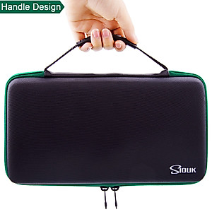 SIQUK Green EVA Dice Case with Detachable Tray and Handle for Dungeons & Dragons and Other RPG Games