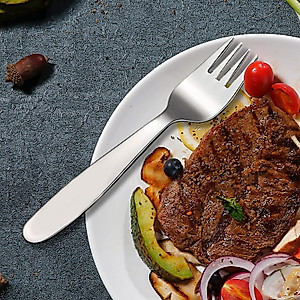 VANRA Premium 18/8 Stainless Steel Children Cutlery Set 5.8-inch Kids Dinner Forks Set 4 Pieces Silverware Flatware Utensil Set for Home School (4 Forks)