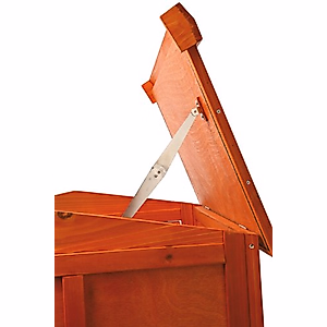 TRIXIE Natura Single Rabbit Hutch with Run, 2-Story with Ramp, Pull-Out Tray, Hinged Peaked Roof, for Rabbits or Guinea Pigs Small