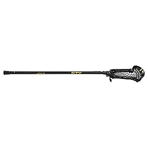 STX Lacrosse Axxis Complete Draw Stick with Crux Mesh Pro Pocket, Black
