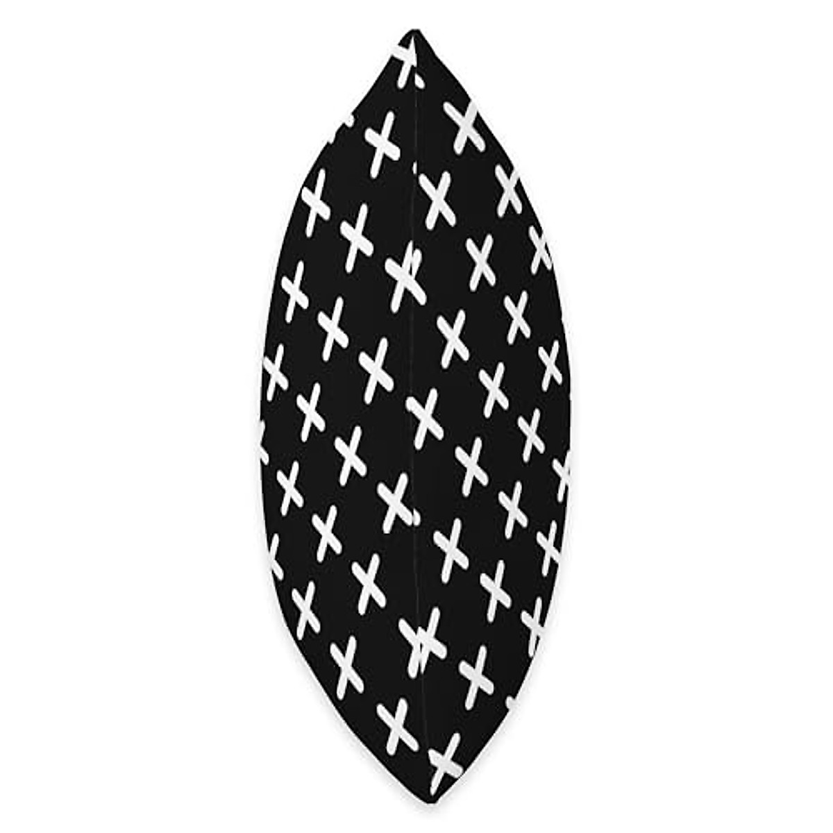 Geometric White Black Swiss Plus Cross Diagonal Pattern Throw Pillow