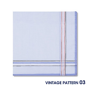 Selected Hanky 100% Cotton Men's Handkerchief 6 Piece Gift Set