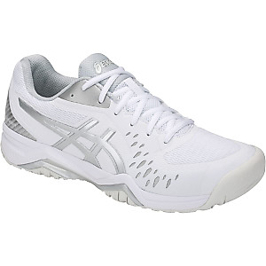 ASICS Men's Gel-Challenger 12 Tennis Shoes, 10.5, White/Silver