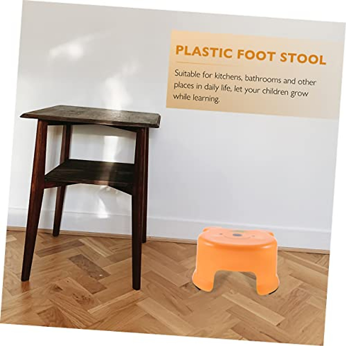 ULDIGI 2pcs Cartoon Plastic Stool Portable Step Stool Plastic Step Stool Stepping Stool for Toddlers Kitchen Step Stool Plastic Footstool Potty Training Step Bathroom Stool Low Stool