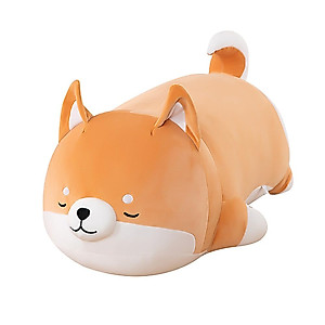 MIAOHAHA Chubby Plush Shiba Inu Toy Pillow Stuffed Animal Dog Akita Plush Pillow Toy Hugging Pillow for Kids and Girls(70cm/27.5in)