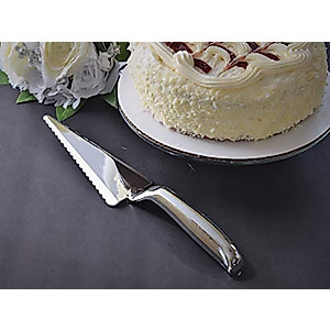 6 Pack | Disposable Plastic Pie/Cake Servers | Heavy Duty | Silver