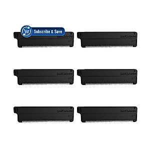Bakblade 2.0 Refill Cartridges Bundle, Back Hair & Body Shaver Replacement Cartridges, Extra-Wide Wet Dry & Disposable Razor Blades (6 Blades)