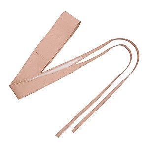Ayliss Women Soft Leather Obi Belt Self Tie Wrap Cinch Belt,Nude Pink