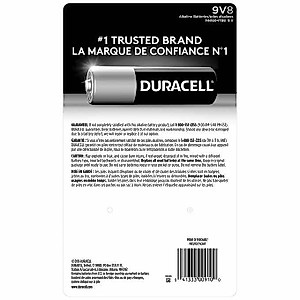 Duracell 9V Alkaline Batteries 8 Count
