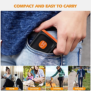 MZBYDLM Anti Barking Device Ultrasonic Dog Bark Deterrent LED Flash+Sound Wave Drive Dog Barking Deterrent Dog Barking Control Devices Ultrasonic Bark Control Training &Behavior Aids for Dogs