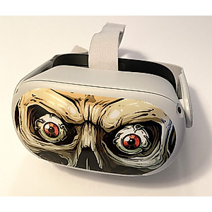 Scary Skeleton Decal for Quest 2 VR Headset - Meta/Oculus - Glossy Vinyl Sticker