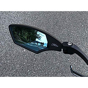 Hafny NEW Handlebar Bike Mirror, HD,Blast-resistant, Glass Lens, HF-MR095 (Anti-glare left)